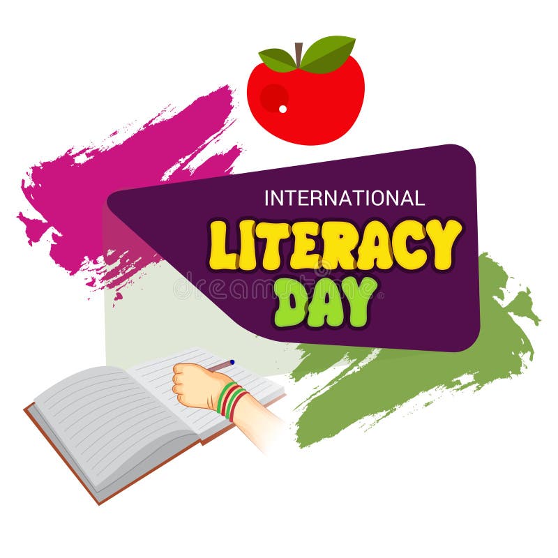 International Literacy Day. Stock Illustration - Illustration of ...