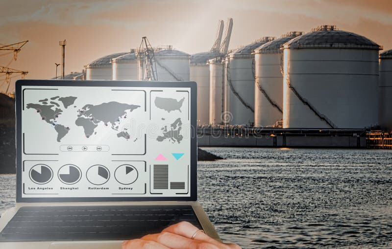 International Maritime Shipping Stock Photo - Image of computerized ...