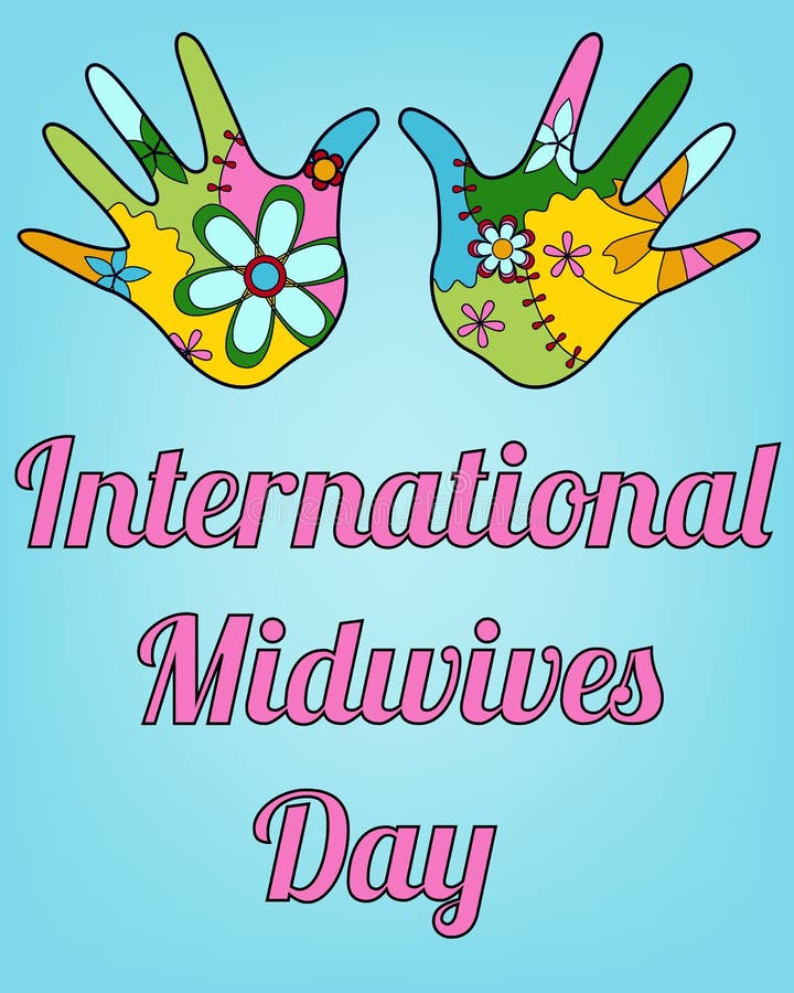 Happy Midwives Day Greeting Emblem Stock Vector - Illustration of logo ...