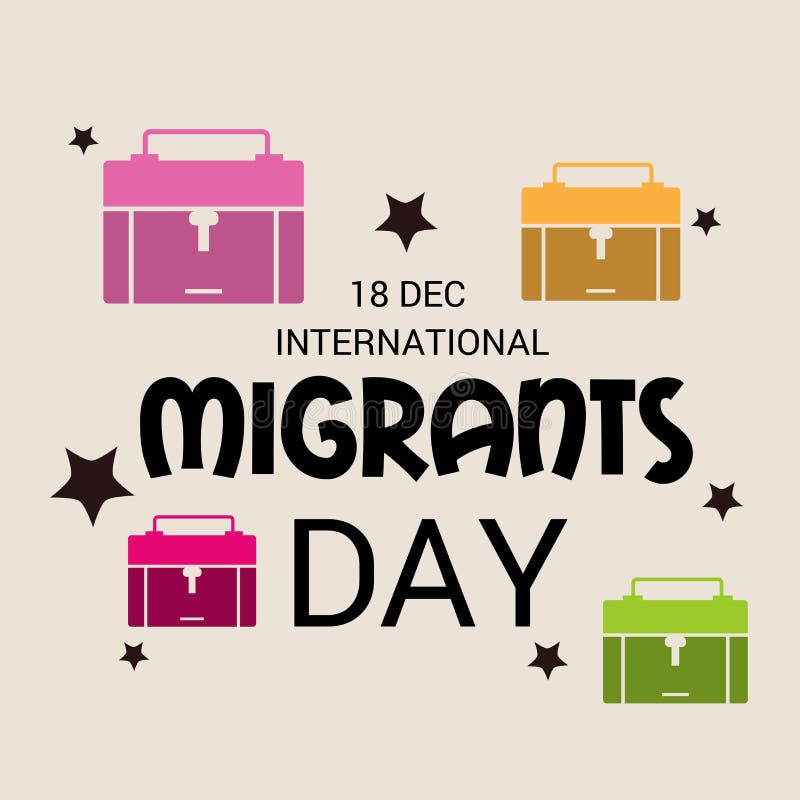 International Migrants Day stock illustration. Illustration of holiday ...