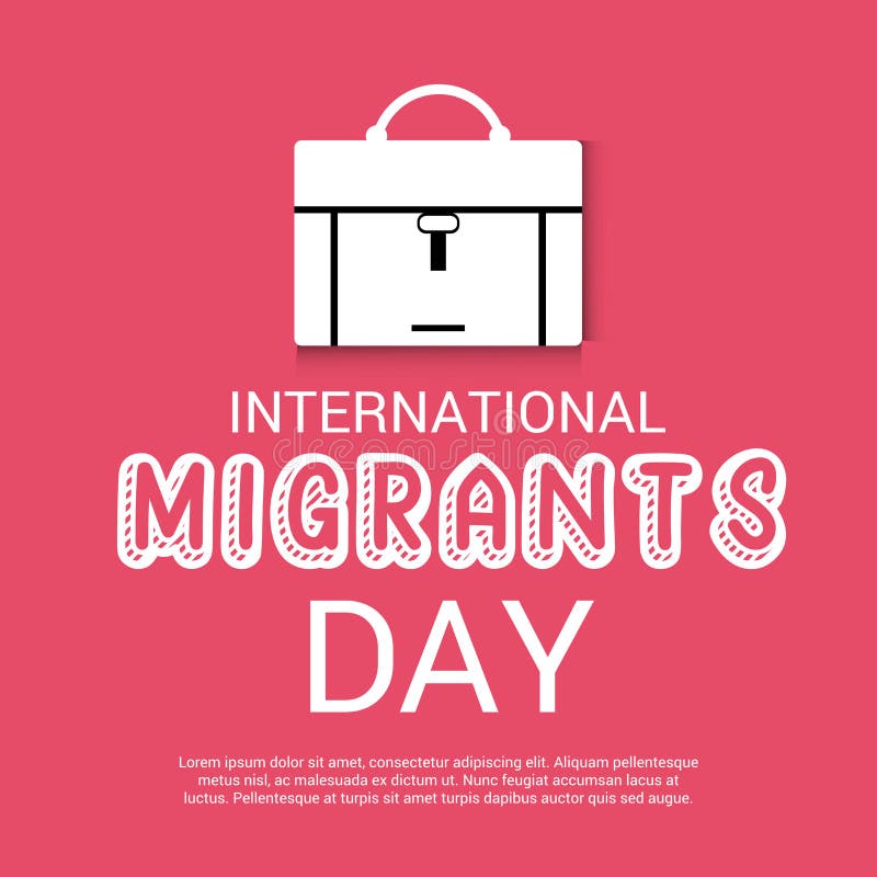 International Migrants Day stock illustration. Illustration of country ...