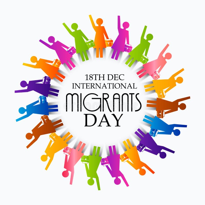 International Migrants Day stock illustration. Illustration of force ...