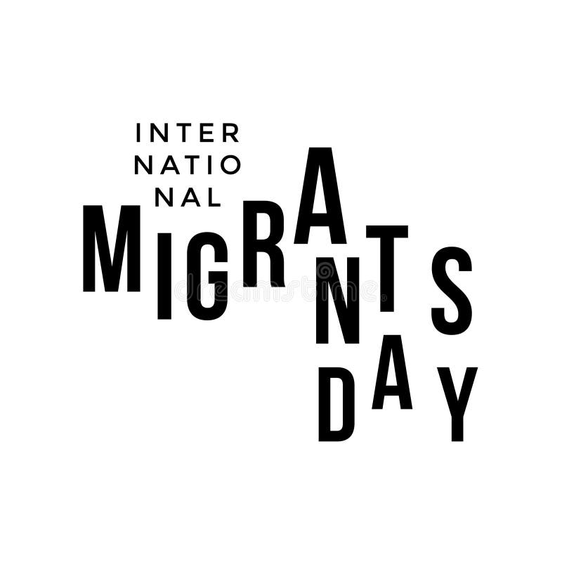 International Migrants Day on December 18 Poster Design Stock Vector ...