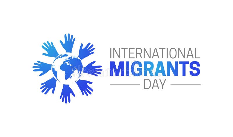 International Migrants Day Logo Icon on Isolated White Background Stock ...