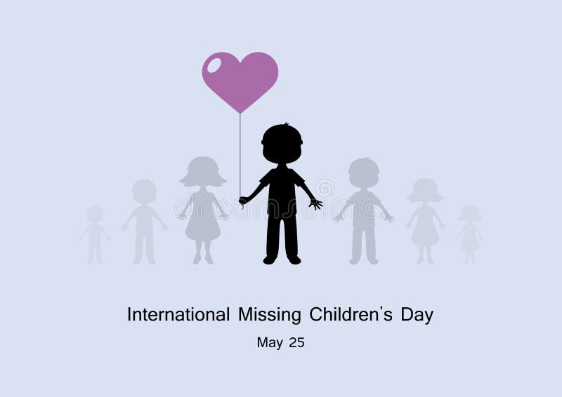 International Missing Children`s Day Prevention and Awareness Vector ...
