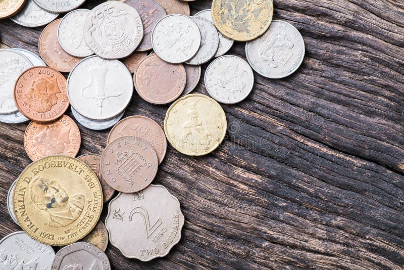 International mixed coins stock photo. Image of business - 43954192