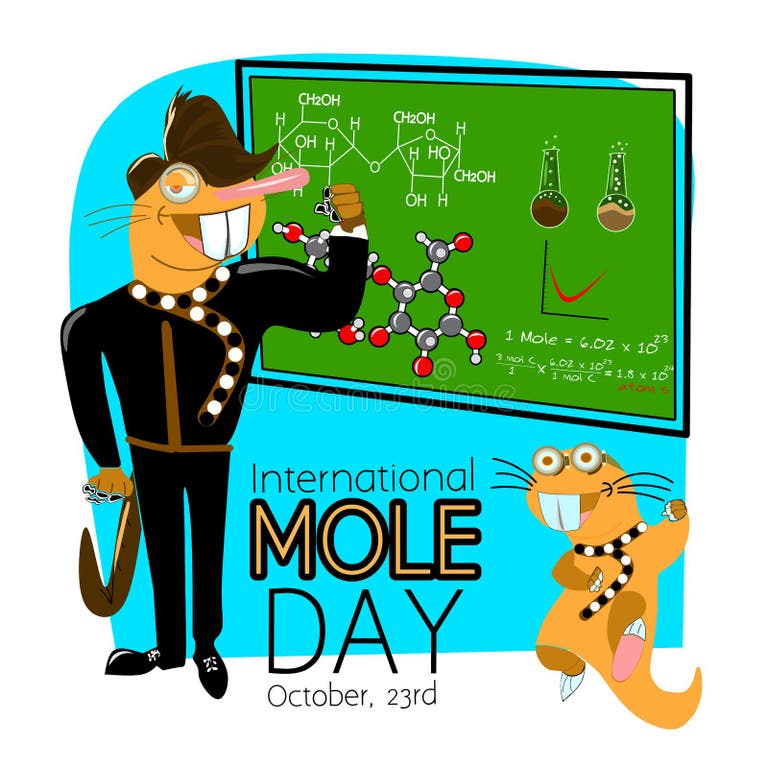 International Mole Day stock vector. Illustration of icon - 231495783