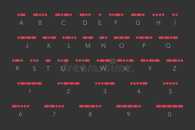 International Morse Code Vector Set Stock Vector - Illustration of ...