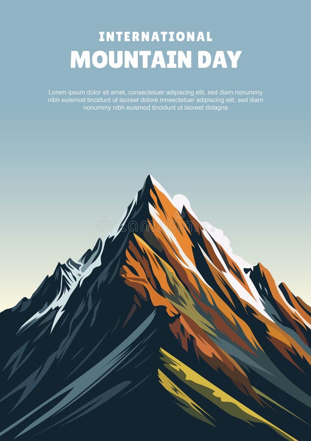 International Mountain Day stock vector. Illustration of mountain ...