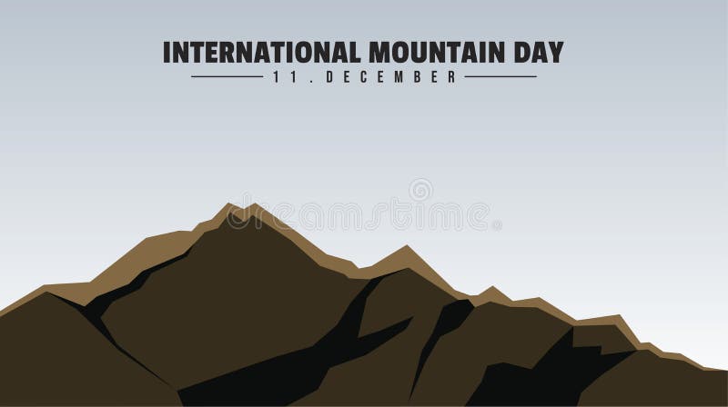International Mountain Day with Mountain Vector Illustration Stock ...