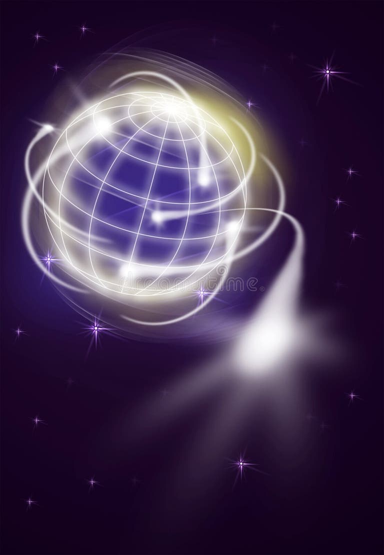 Comet Circling Globe Stock Illustrations – 27 Comet Circling Globe ...