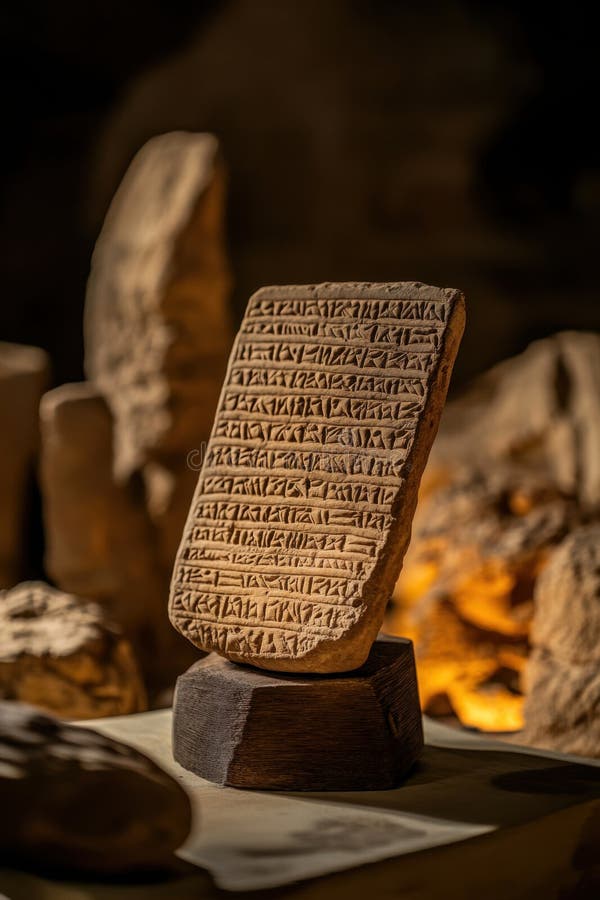 International Museum Day Ancient Cuneiform Tablet on Display with ...