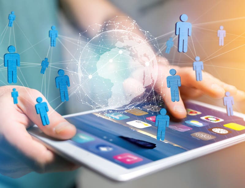 International Network Displayed on a Futuristic Interface with G Stock ...