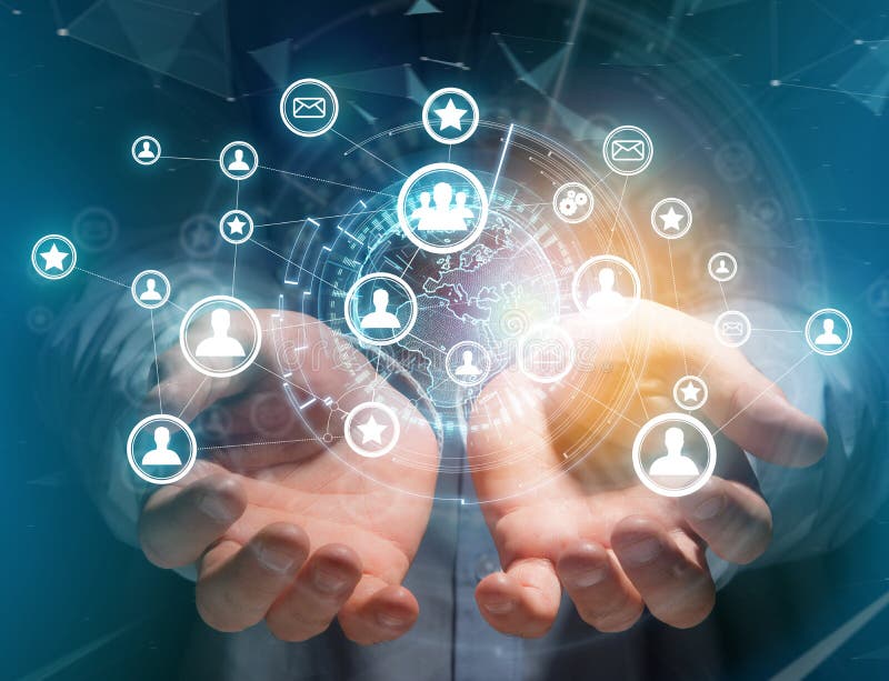 International Network Displayed on a Futuristic Interface with G Stock ...