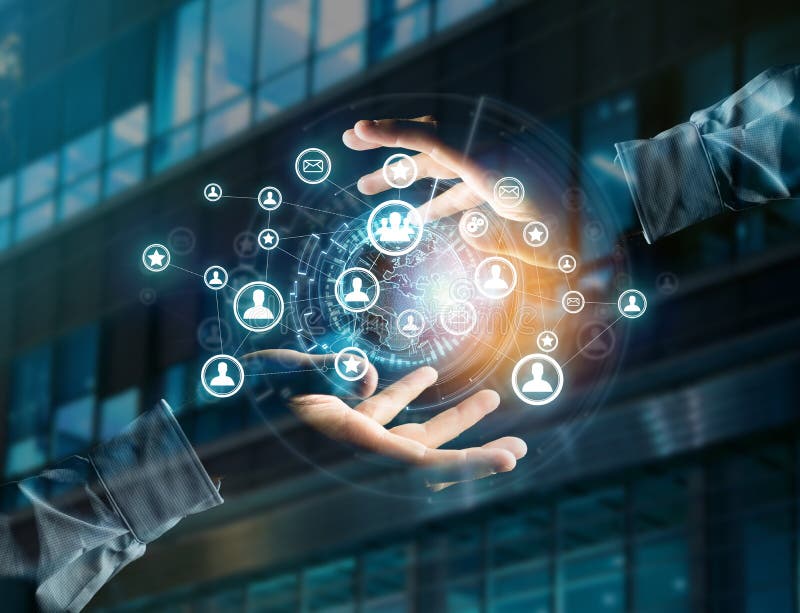 International Network Displayed on a Futuristic Interface with G Stock ...