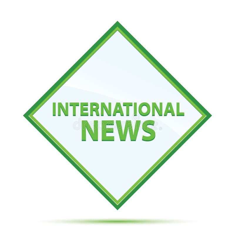 International News Modern Abstract Green Diamond Button Stock ...