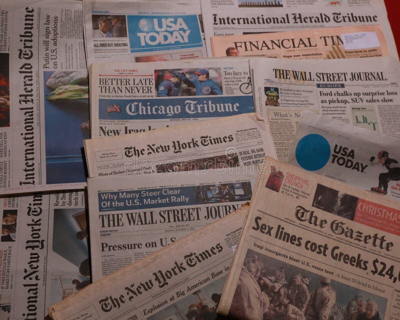 International Newspaper. American Newspapers Editorial Photography ...