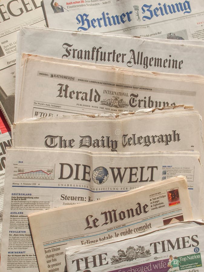 International newspaper Major international newspapers