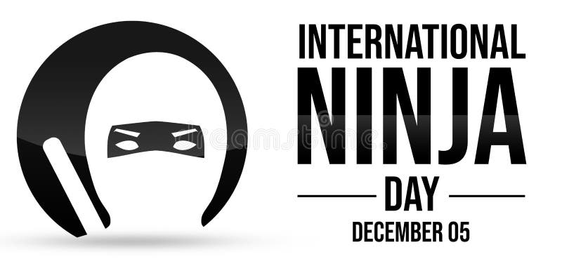 International Ninja Day Wallpaper with Ninja Icon and Typography on the ...