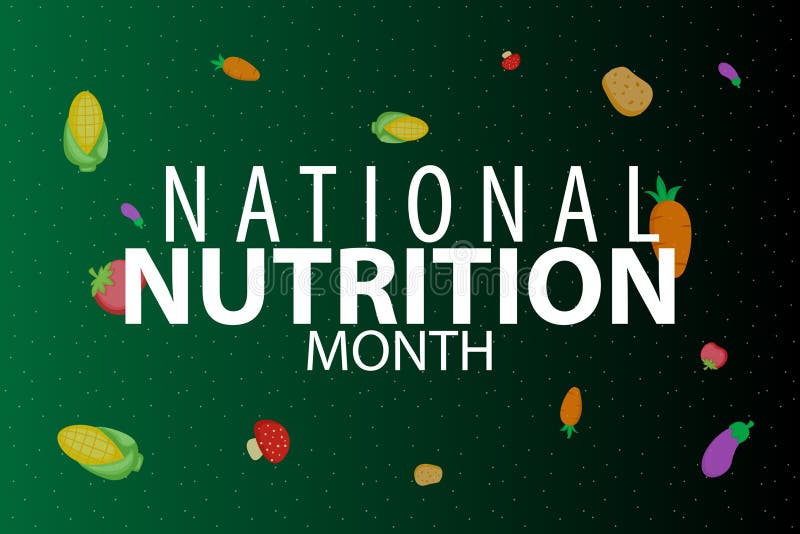 National Nutrition Month March Stock Vector - Illustration of month ...