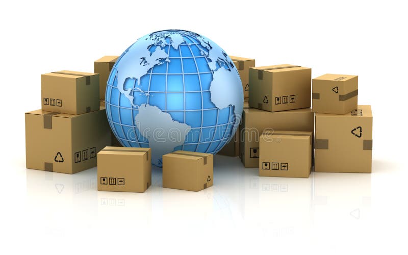 International Package Delivery Service Concept Stock Illustration ...