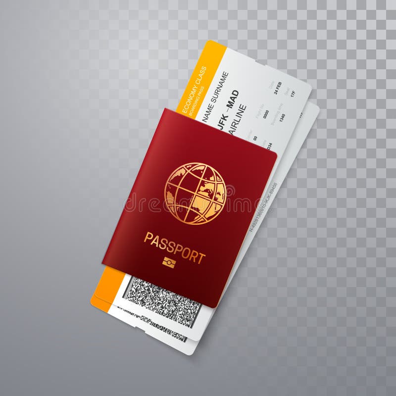 International Passport Cover Red and Blue Template. Vector Biometric ...