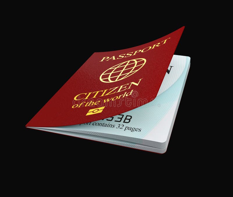 International Passport Cover Template, Isolated White. 3d Illustration ...