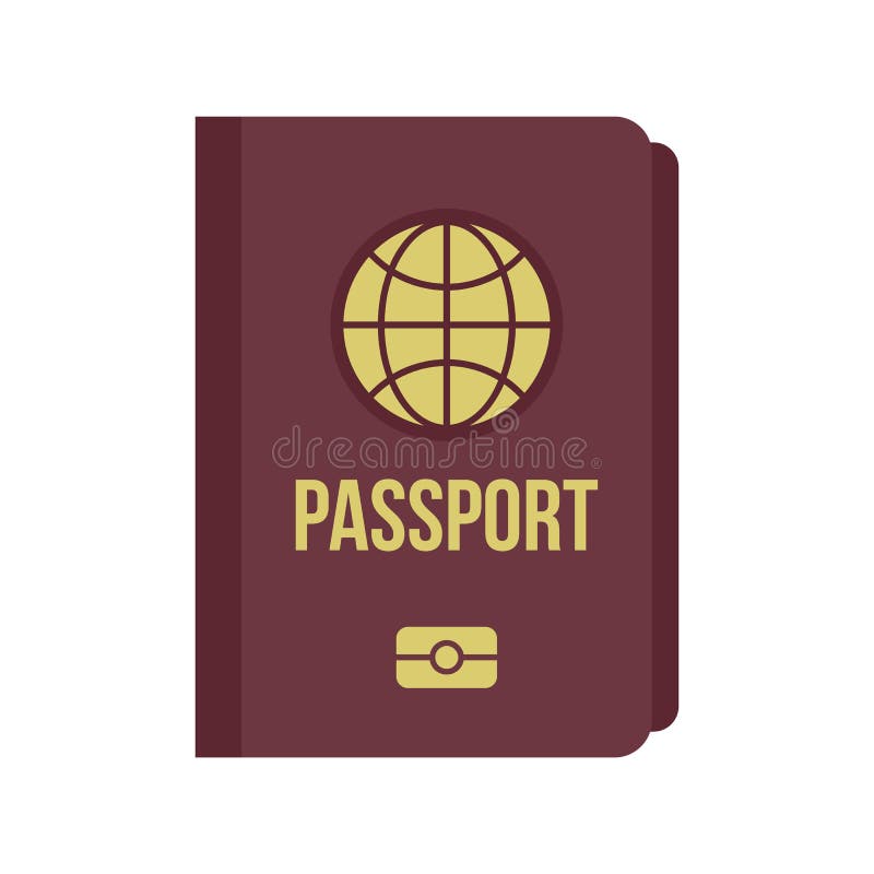 International Passport Icon Flat Isolated Vector Stock Vector ...