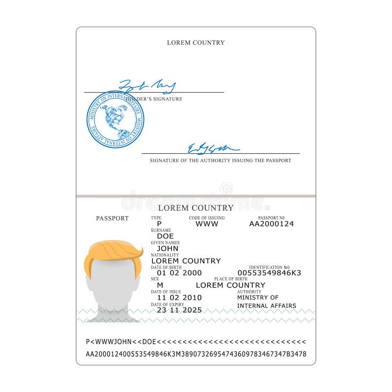 Blank Passport Card