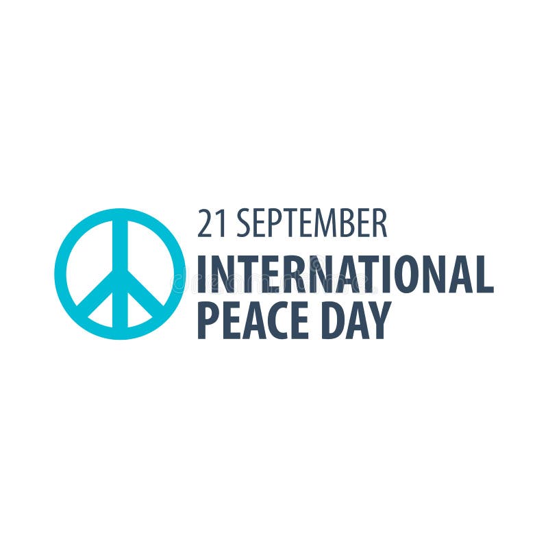 International Peace Day Logo or Emblem. 21 September. Vector ...