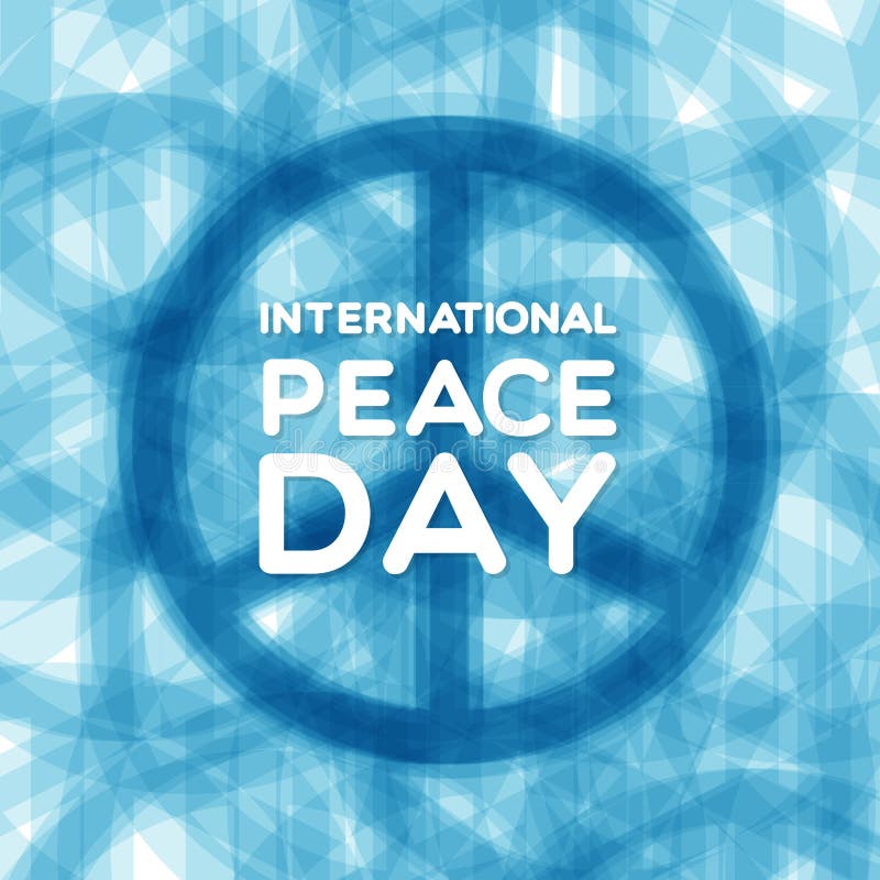 International Peace Day. Peace Symbol and Text. Vector Illustration ...