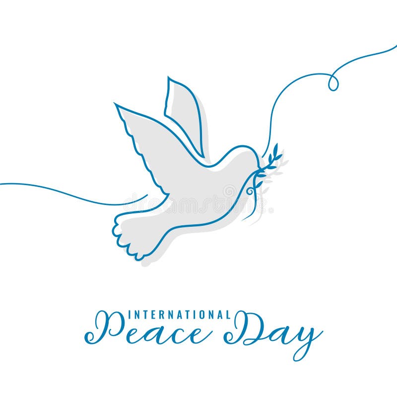 International Peace Day Template in Paper Cut Dove Design Vector ...