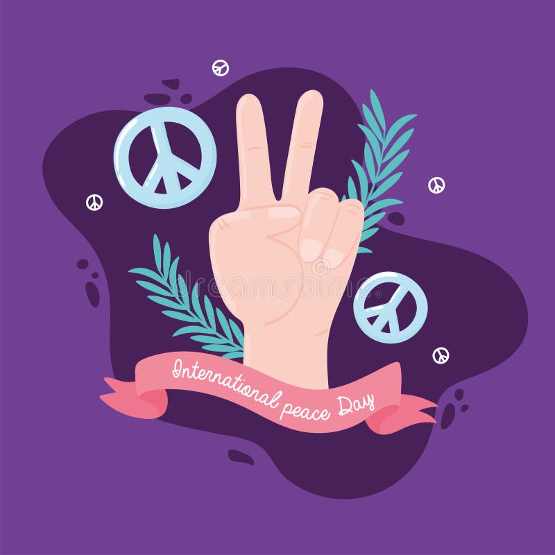 International Peace Hand Sign Stock Vector - Illustration of ...
