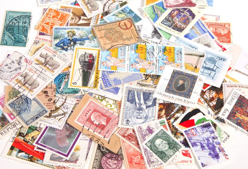 World Post Stamps editorial stock photo. Image of postal - 8819968