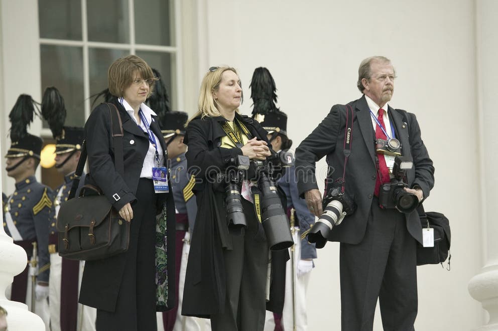 International press corps editorial photography. Image of american ...