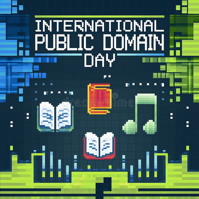 International Public Domain Day Round Badge Logo Template Vector Stock ...