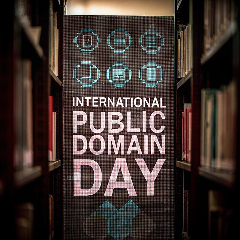 International Public Domain Day Round Badge Logo Template Vector Stock ...
