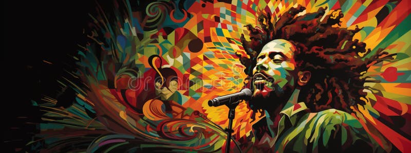 International Reggae Day Celebration with this Abstract Illustration ...