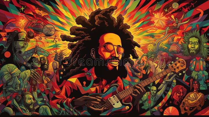 International Reggae Day Celebration with this Abstract Illustration ...
