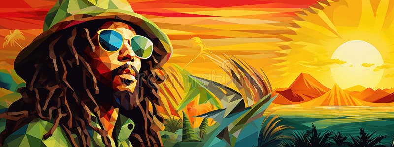 International Reggae Day Celebration with this Abstract Illustration ...