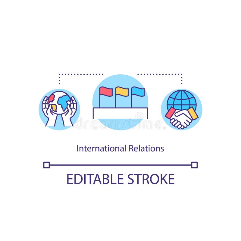 International Relation Concept Icon Stock Vector - Illustration of ...