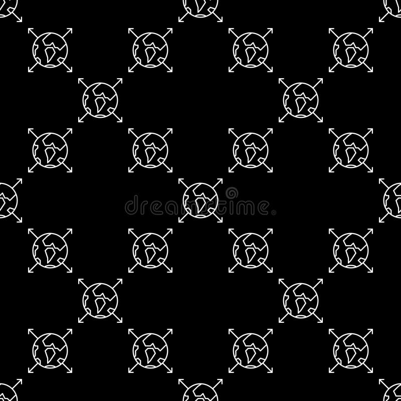 International Relations Vector Earth Planet Linear Seamless Pattern ...