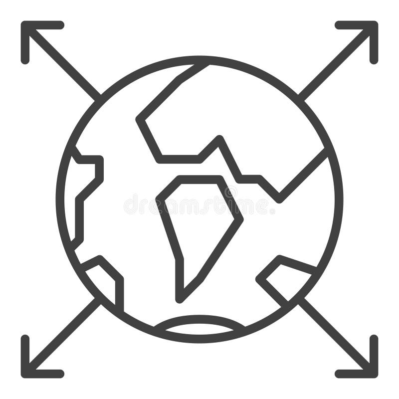 International Relations Vector Earth Planet Linear Icon Stock Vector ...