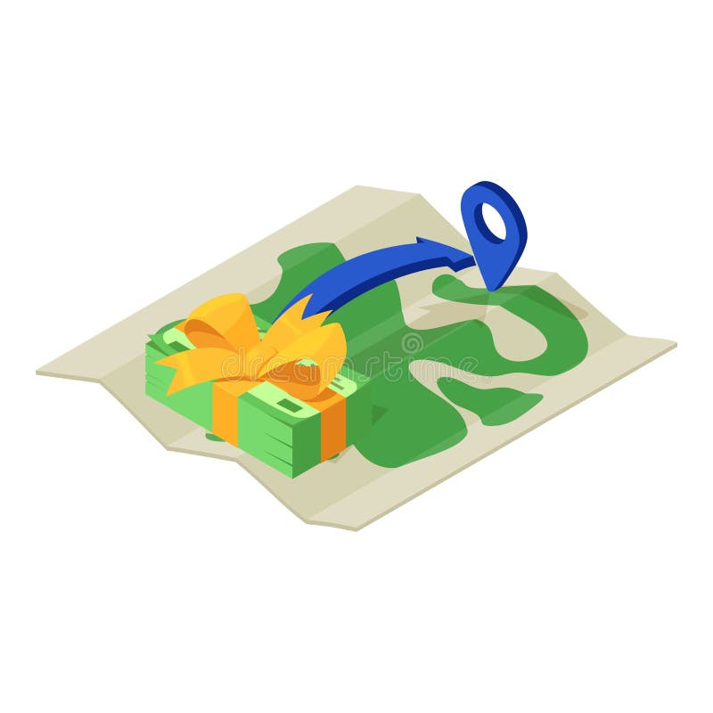 International Remittance Icon Isometric Vector. World Map Point and ...