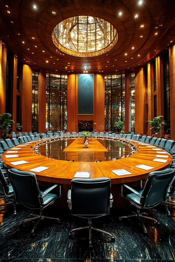 International Representatives Gather in a Large Hall for Discussion at ...