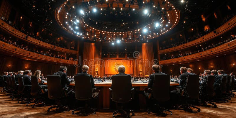 International Meeting of Country Representatives at a Round Table in a ...
