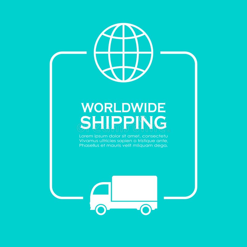 International Shipping Vector Poster Stock Vector - Illustration of ...