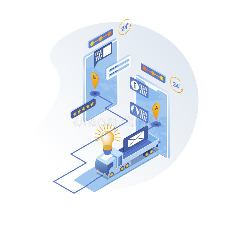 International Shipping. Online Transportation Order. Workers Loading ...