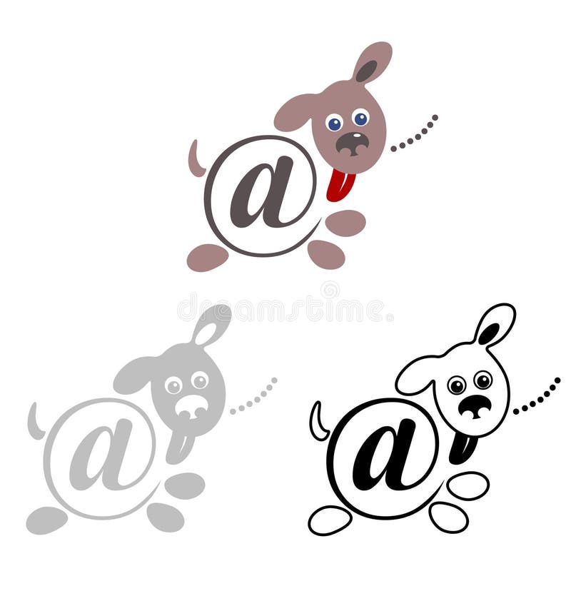 International Sign Email, Animals Monkey Stock Vector - Illustration of ...