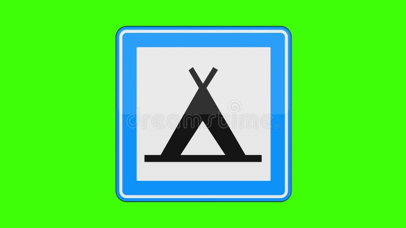 Sign Camp Green Screen stock video. Video of camp, recreational - 204506203